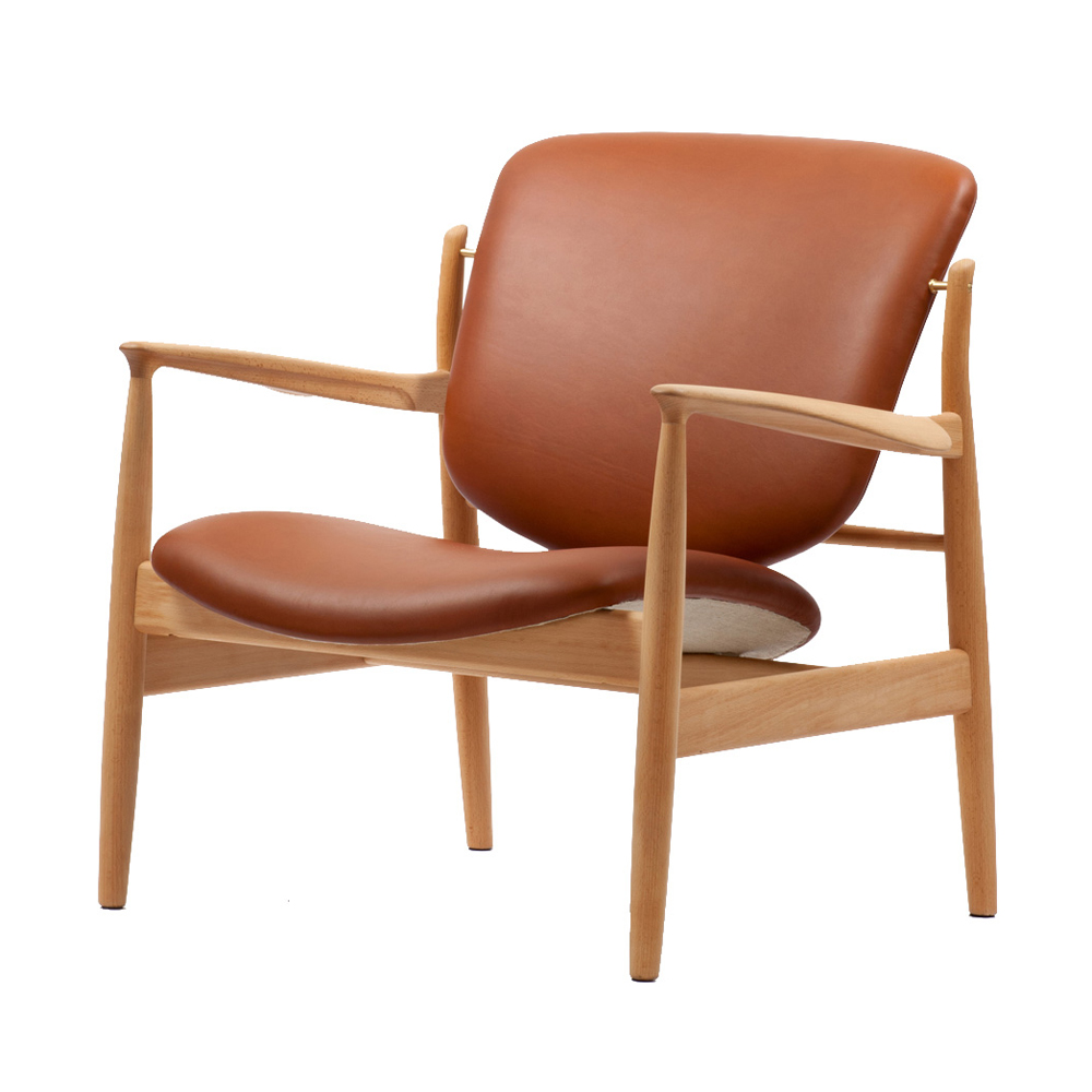 France Chair 法蘭西扶手椅（干邑棕皮革 / 橡木） | 北歐櫥窗 NORDIC