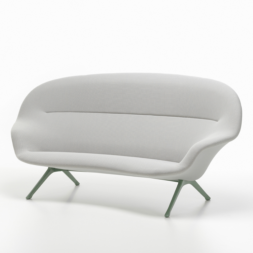 Abalon Sofa 羽貝 沙發椅（米灰 / 銀灰布料、薄荷綠底座） | 北歐櫥窗 NORDIC