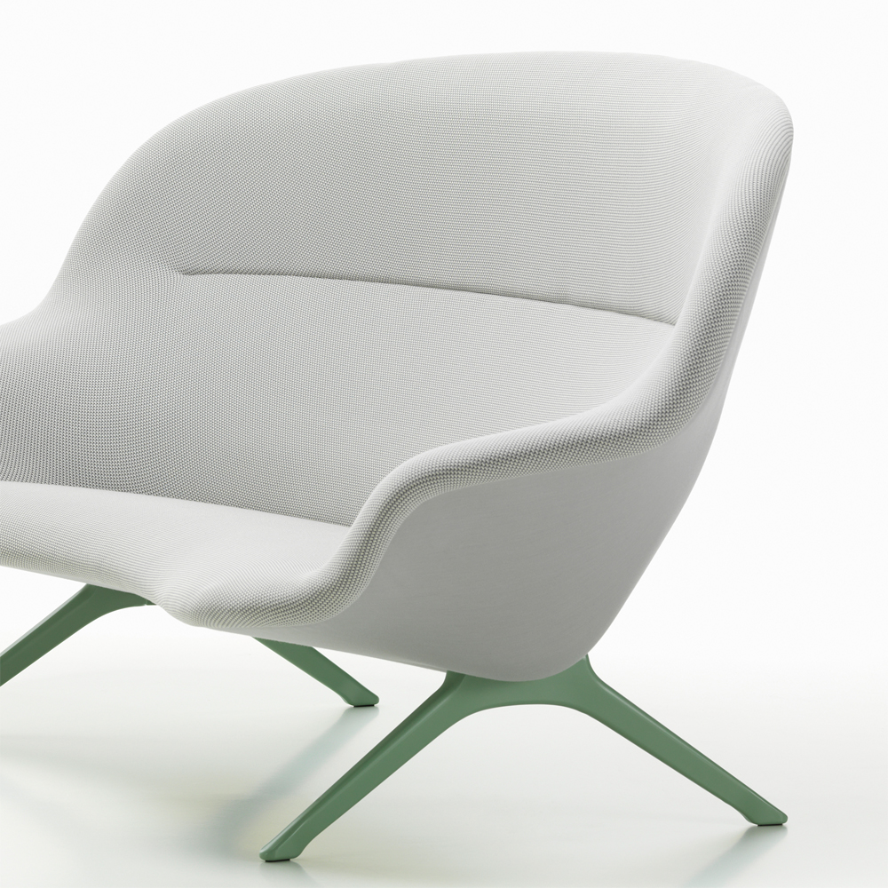 Abalon Sofa 羽貝 沙發椅（米灰 / 銀灰布料、薄荷綠底座） | 北歐櫥窗 NORDIC