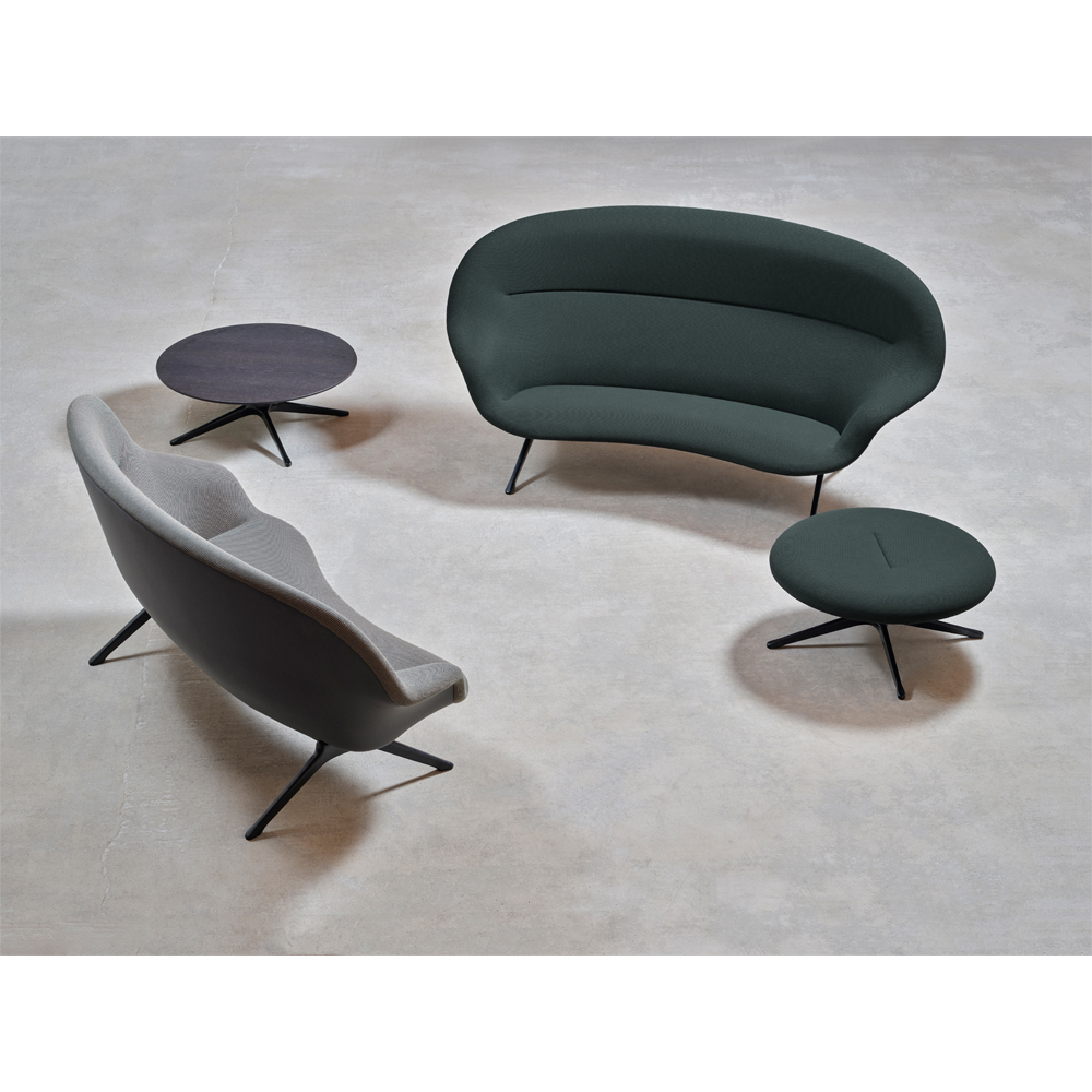 Abalon Sofa 羽貝 沙發椅（灰綠 / 深綠布料、深黑底座） | 北歐櫥窗 NORDIC