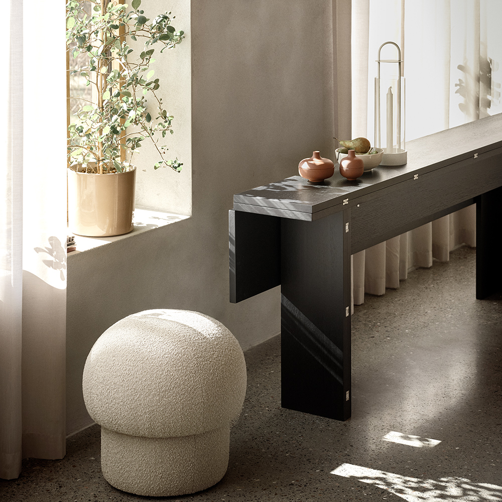 Uno Pouf 蘑菇 圓凳（奶白、50 公分） | 北歐櫥窗 NORDIC