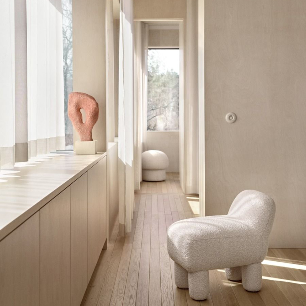 Uno Pouf 蘑菇 圓凳（奶白、50 公分） | 北歐櫥窗 NORDIC