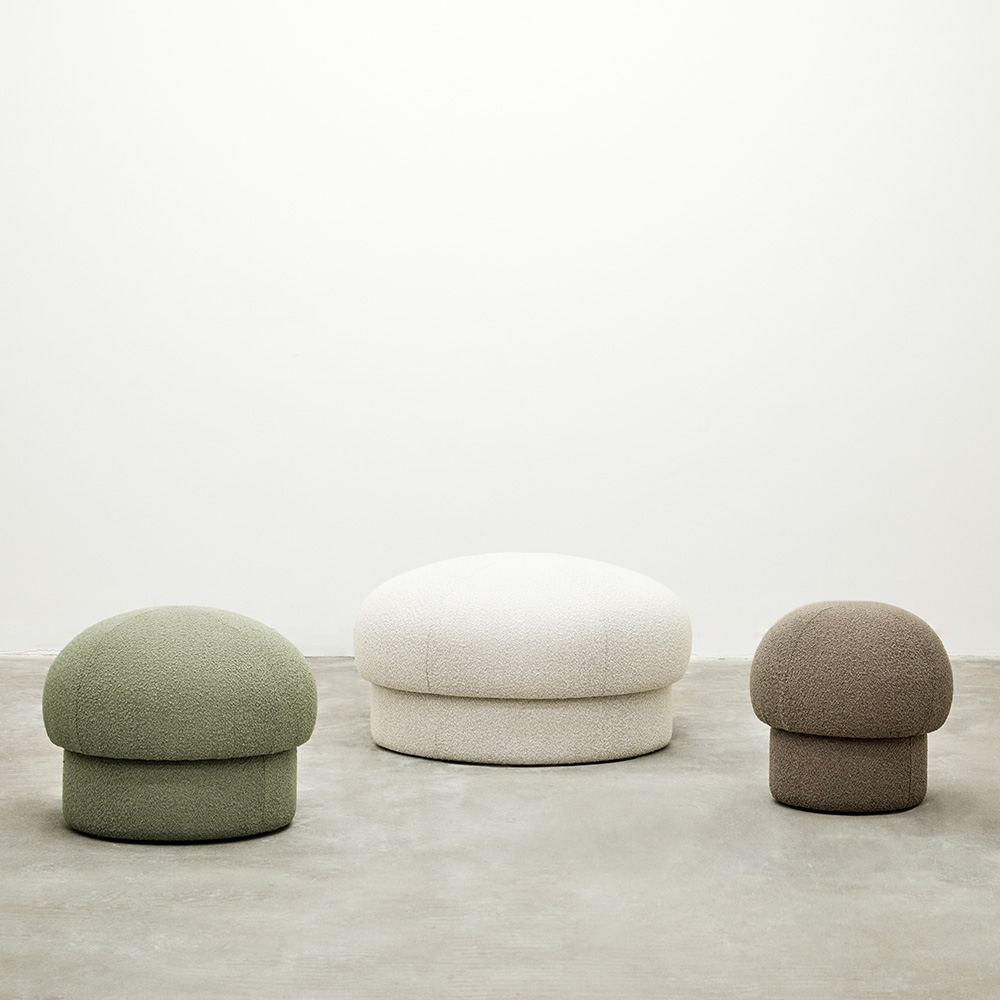 Uno Pouf 蘑菇 圓凳（奶白、94 公分） | 北歐櫥窗 NORDIC