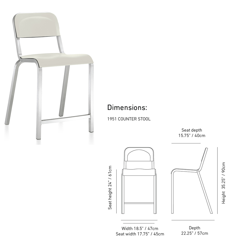 1951 Counter Stool by BMW 工藝中島椅（石灰白） | 北歐櫥窗 NORDIC