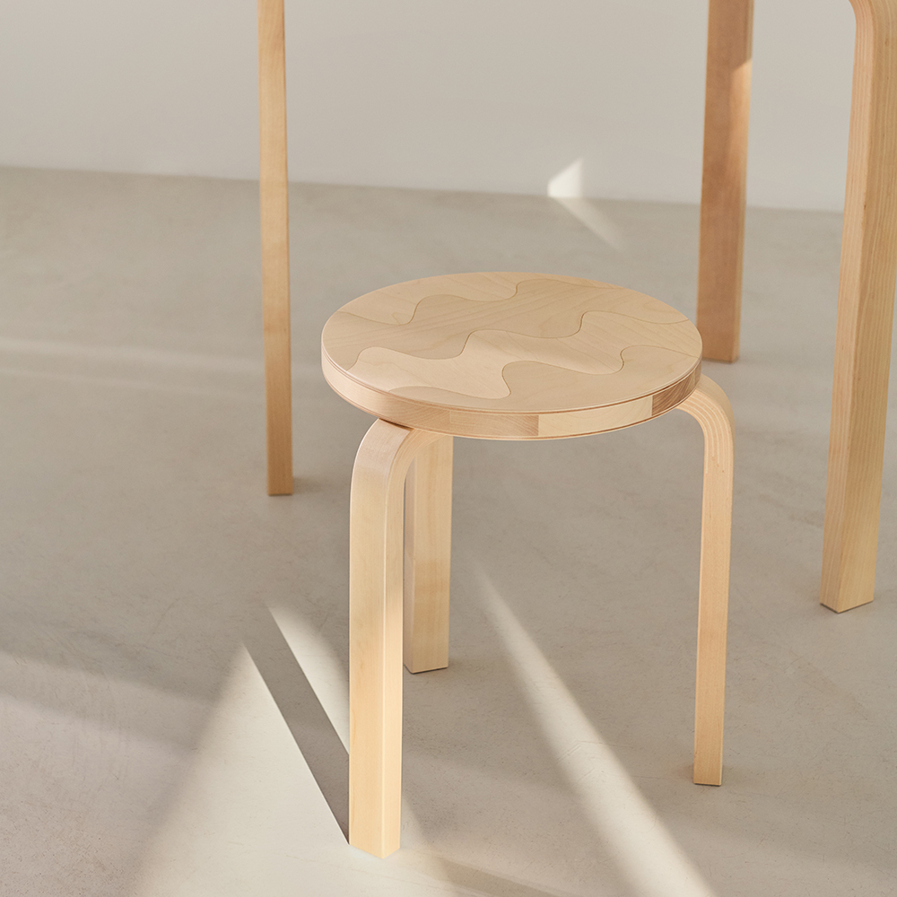 Artek + Marimekko 聯名系列 Stool 60 三腳圓凳（Lokki） | 北歐櫥窗 NORDIC